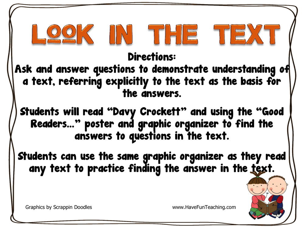 Look in the Text Activity by Teach Simple