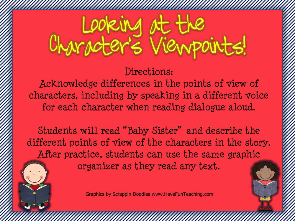 Looking at the Character's Viewpoints Activity by Teach Simple