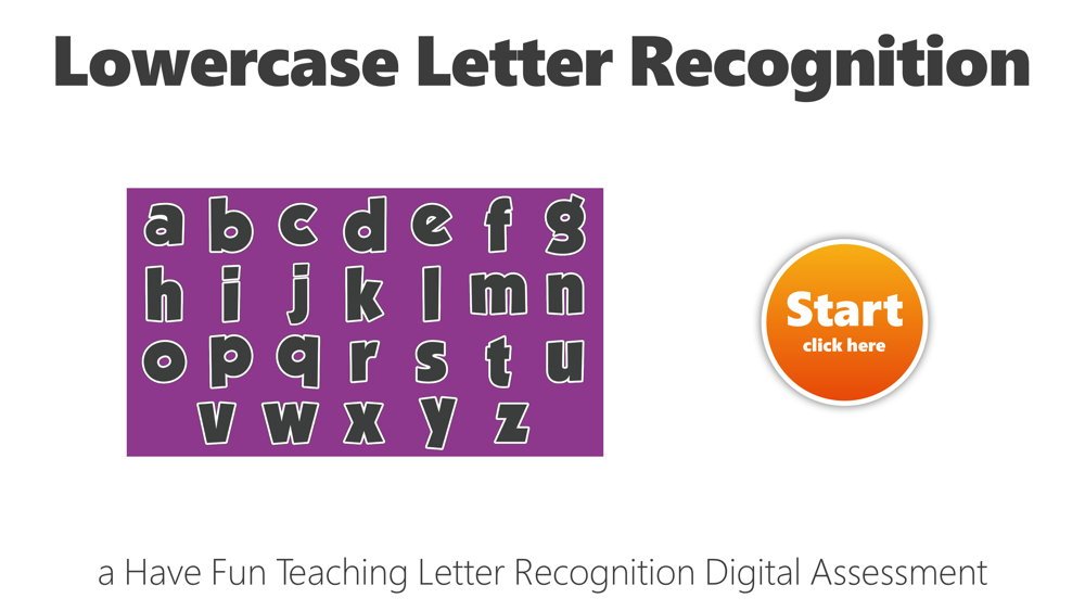 Lowercase Letter Recognition Digital Assessment by Teach Simple