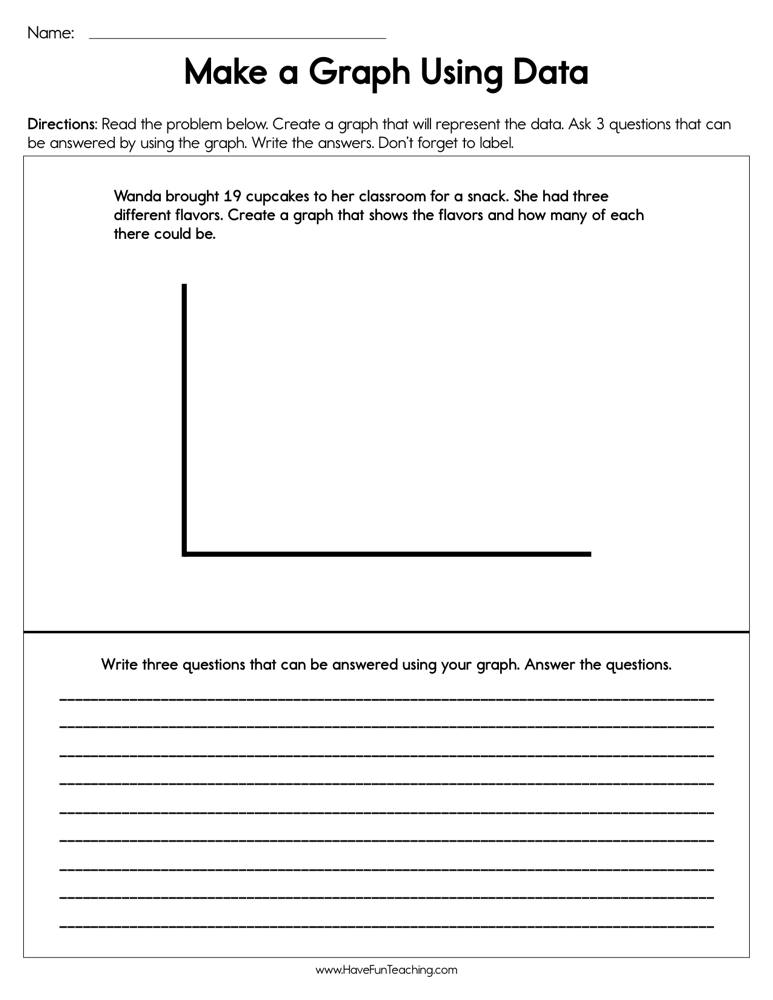 Making a Graph Using Data Worksheet by Teach Simple