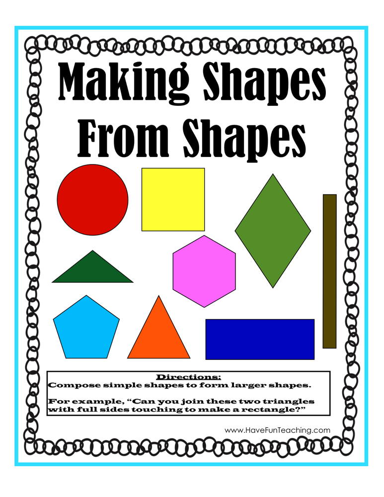 Making Shapes From Shapes Activity by Teach Simple
