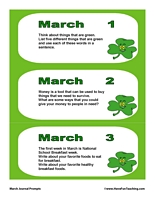 March Daily Journal Prompts by Teach Simple