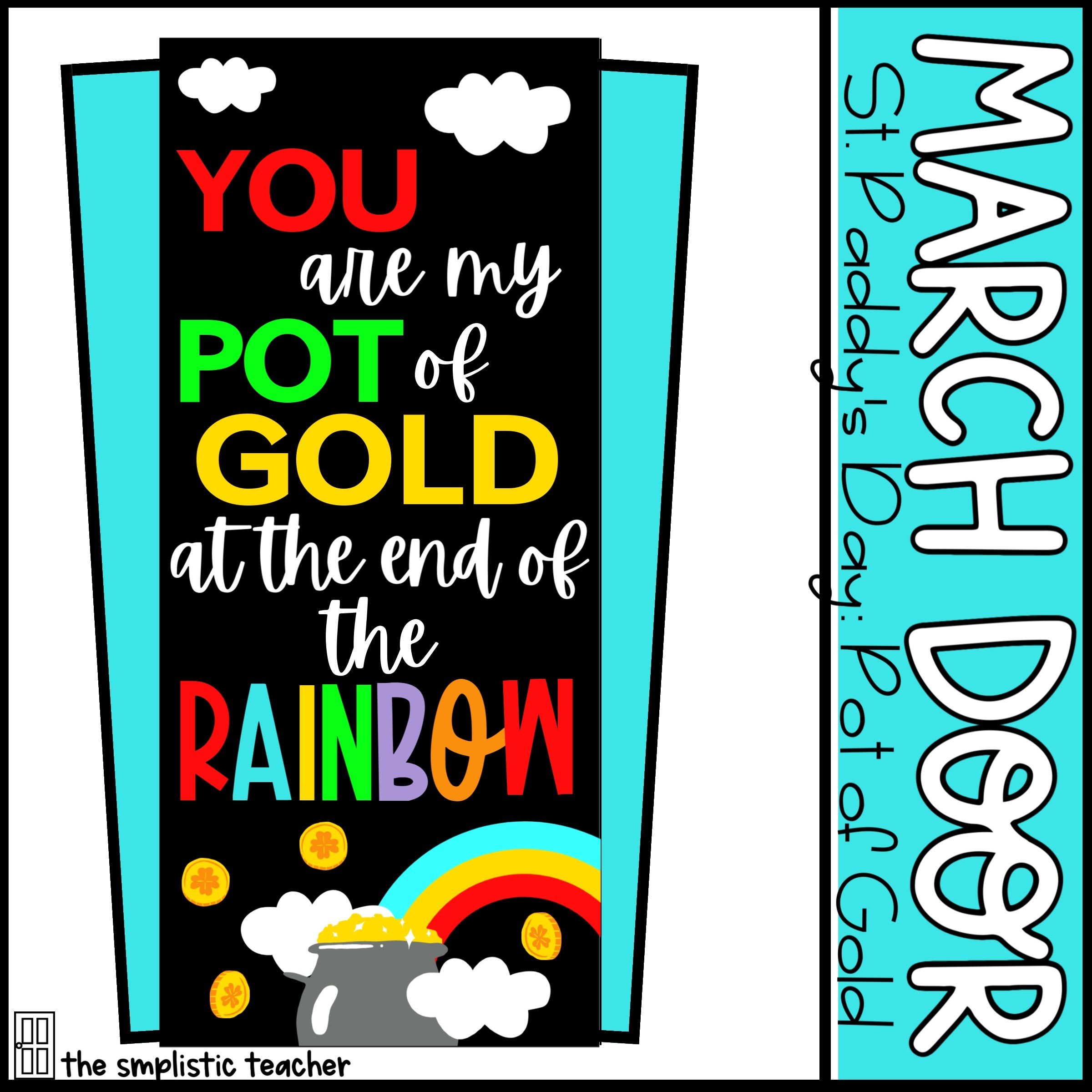 March/St. Patrick's Day Door Decoration Set: Pot of Gold by Teach Simple