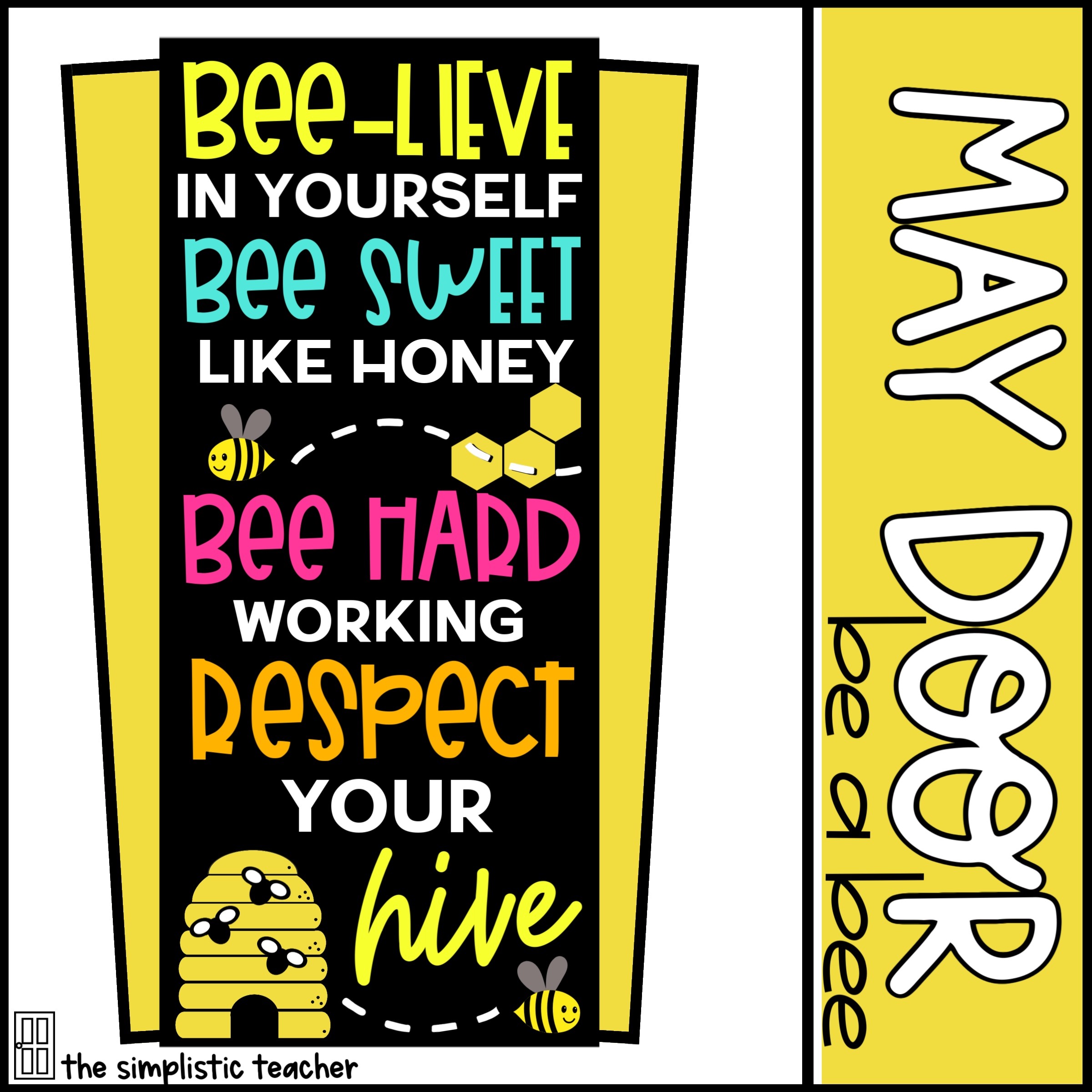 May Spring Door Set: Be a Bee by Teach Simple