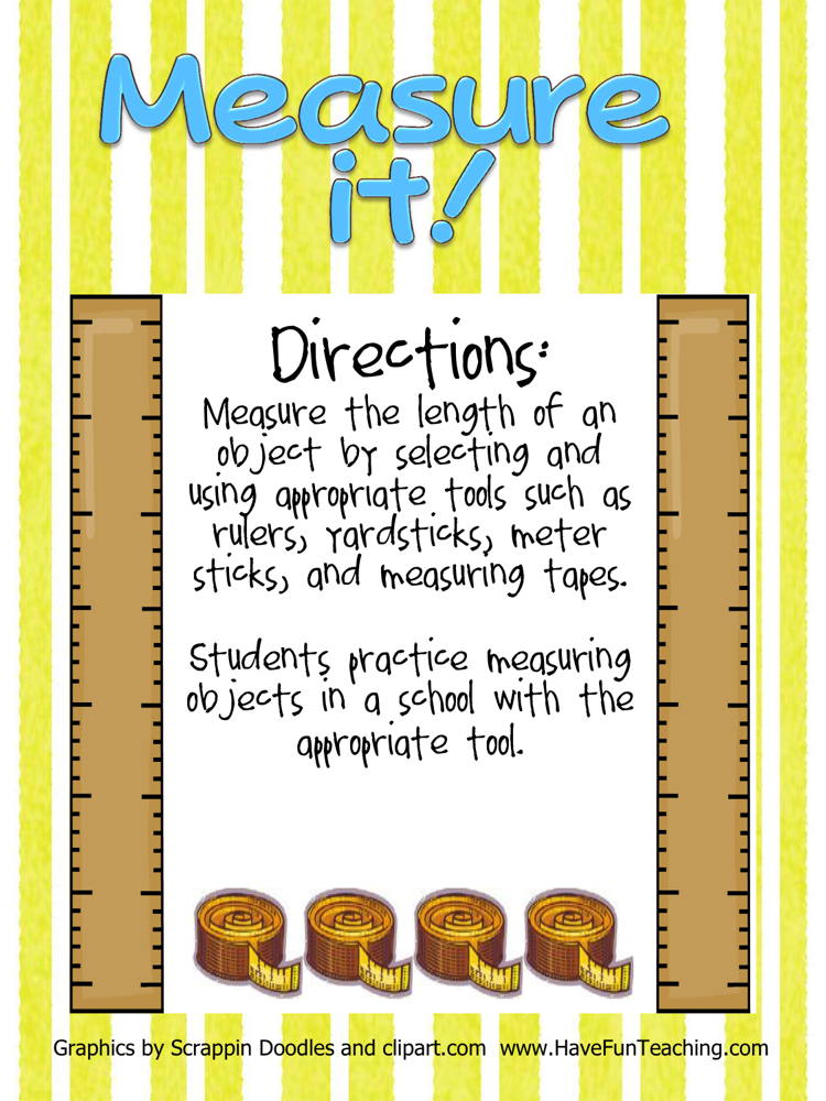 Measure it Measurement Tools Activity by Teach Simple