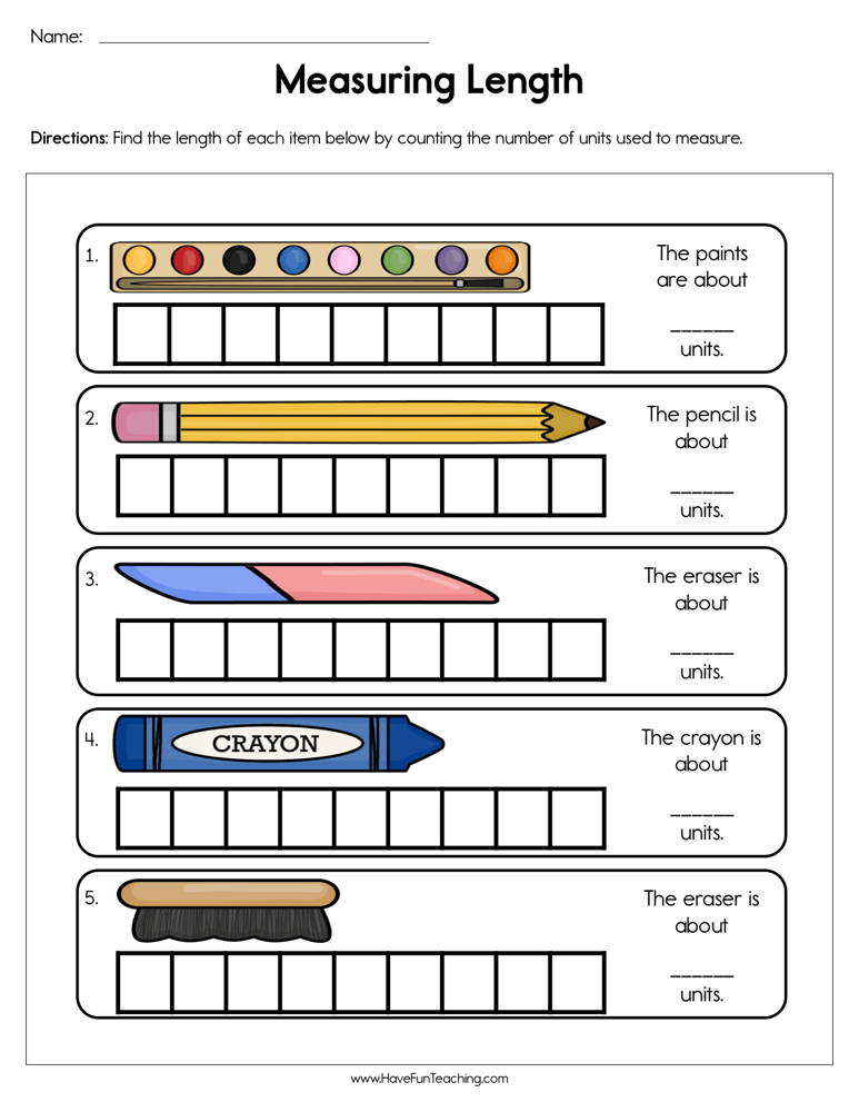 Measuring Length Worksheet By Teach Simple