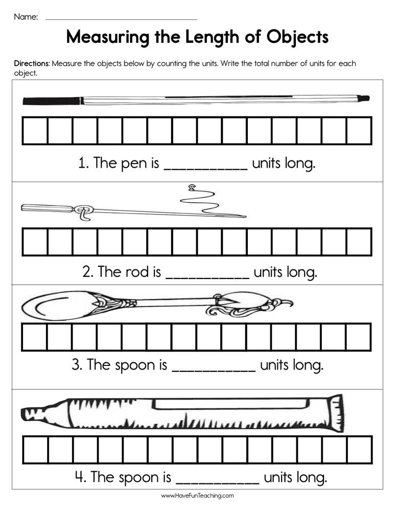 Measuring The Length Of Objects Worksheet By Teach Simple