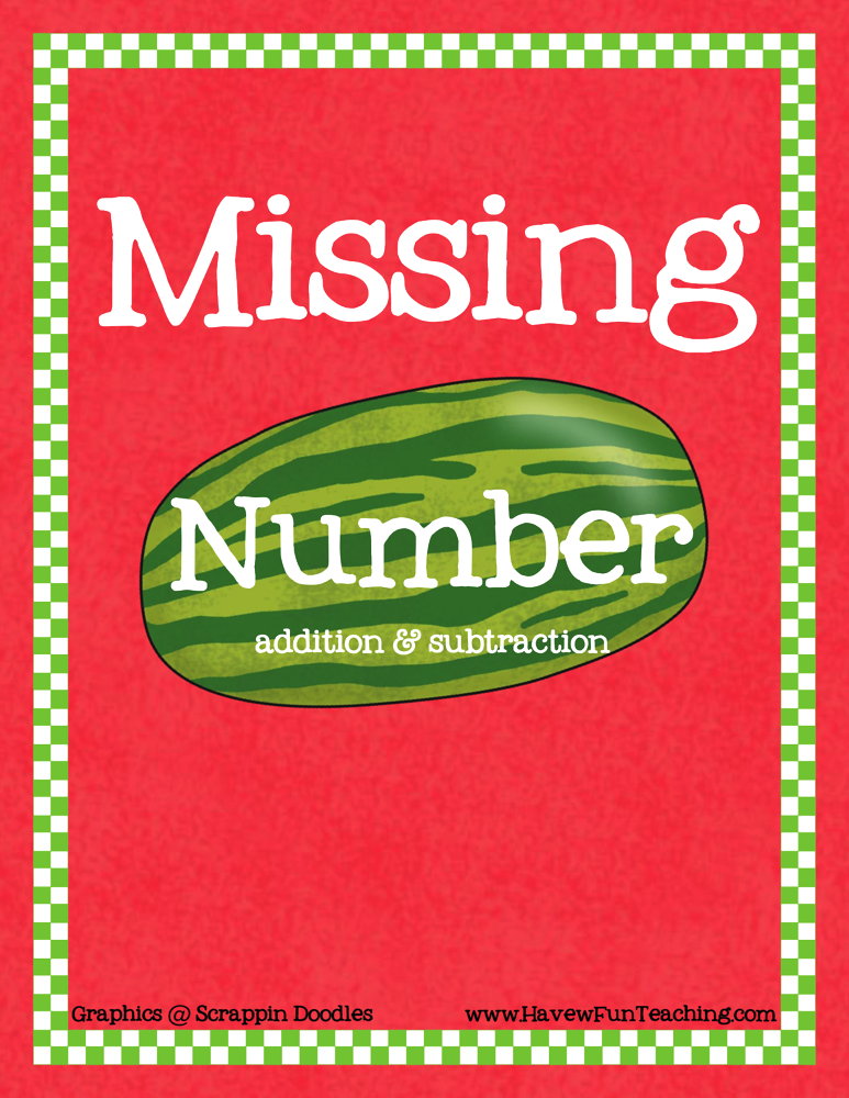 Missing Number Addition And Subtraction Activity By Teach Simple