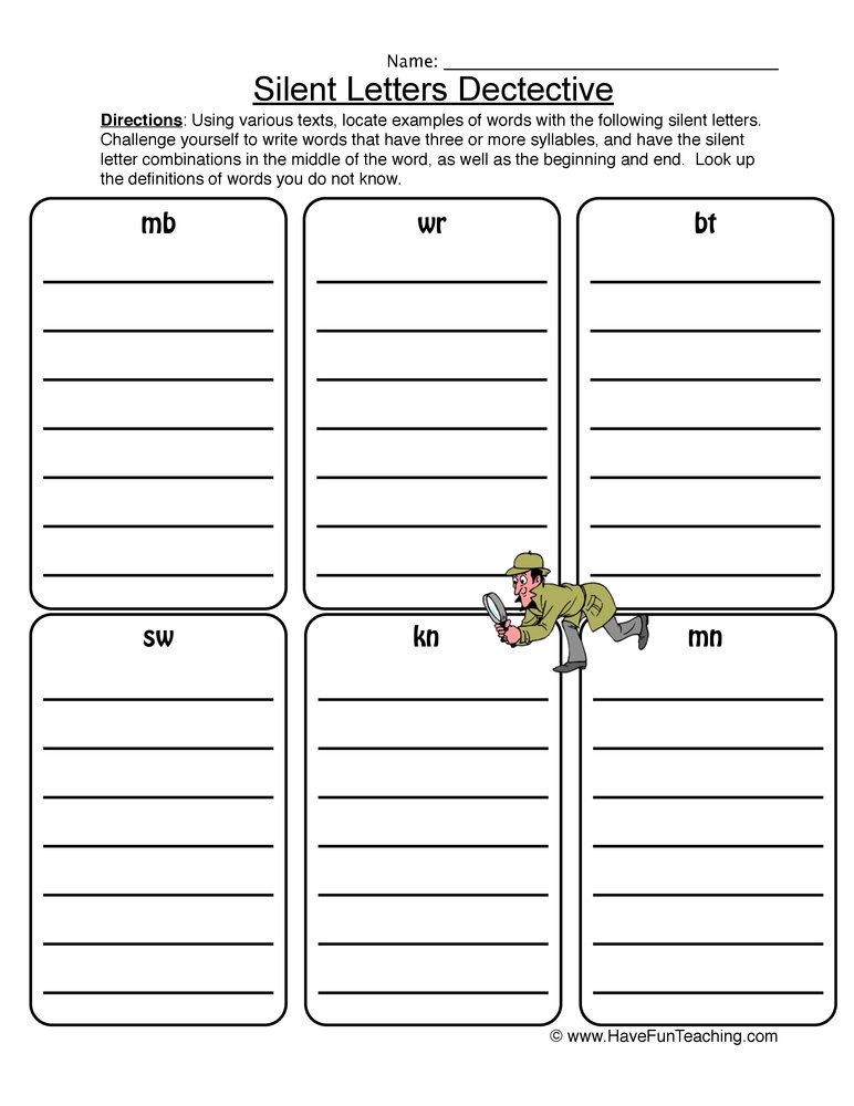 Missing Silent Letters Worksheet By Teach Simple Missing Silent Letters Worksheet By Teach Simple