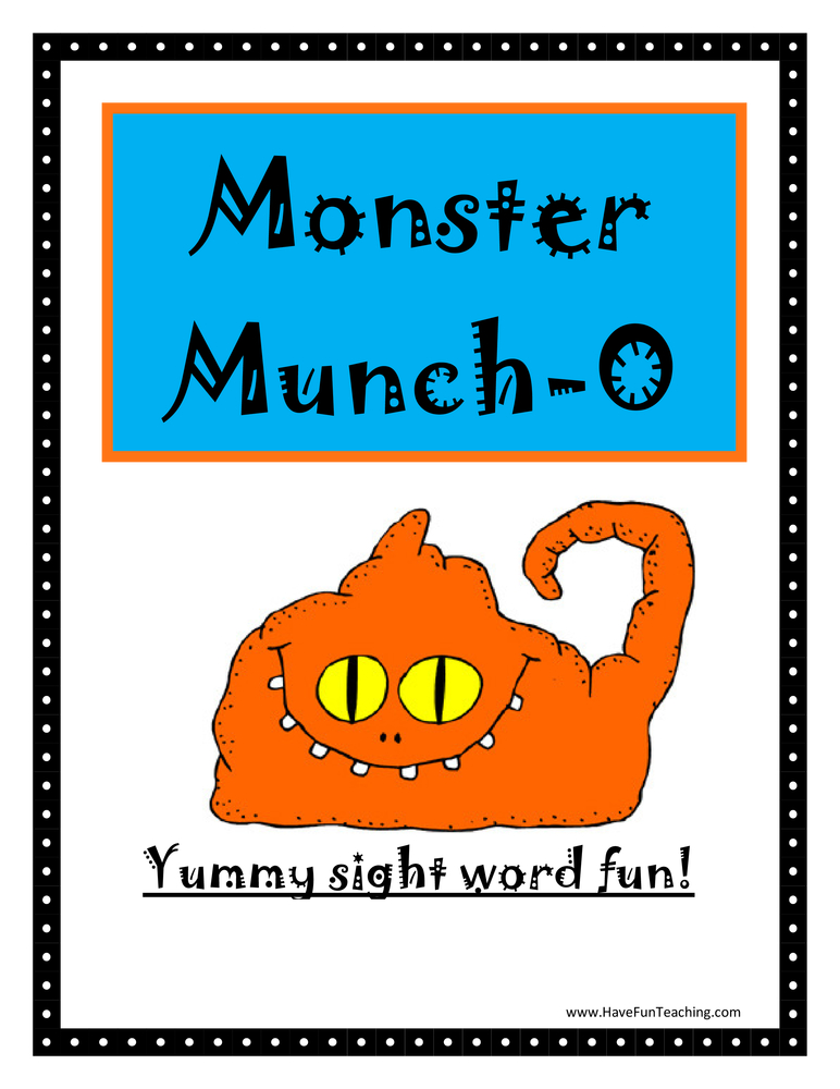 Monster Munch-O Sight Word BINGO by Teach Simple