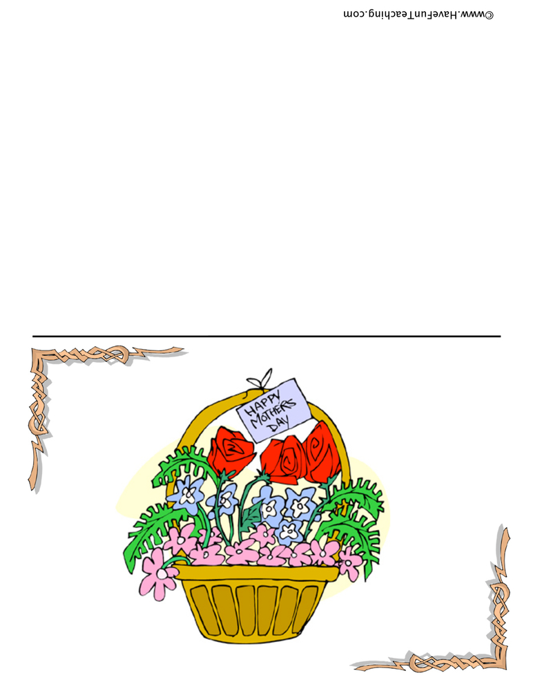 Mother's Day Flower Basket Card by Teach Simple