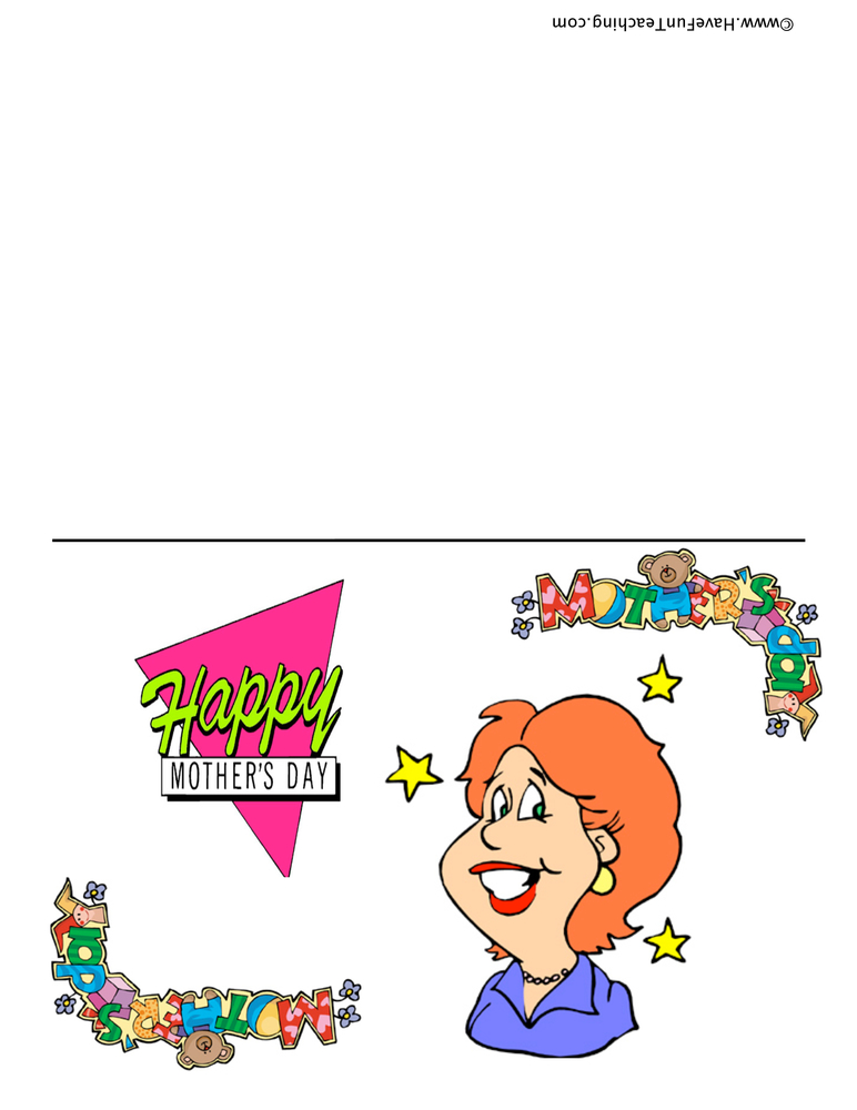 Mother's Day Smiling Mom Card by Teach Simple