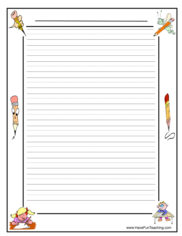 Pencil Writing Paper by Teach Simple