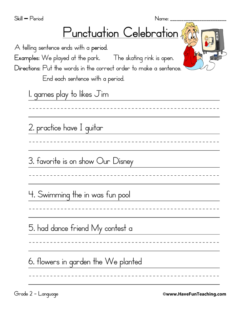 Period Worksheet by Teach Simple
