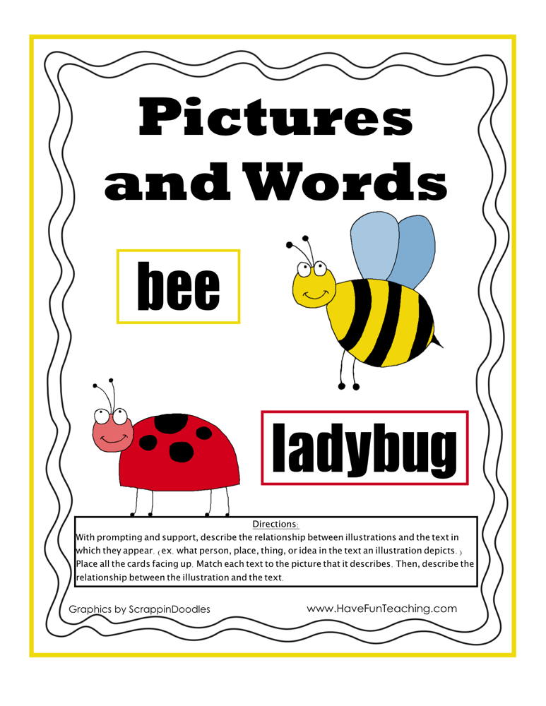 Pictures and Words Matching Activity by Teach Simple