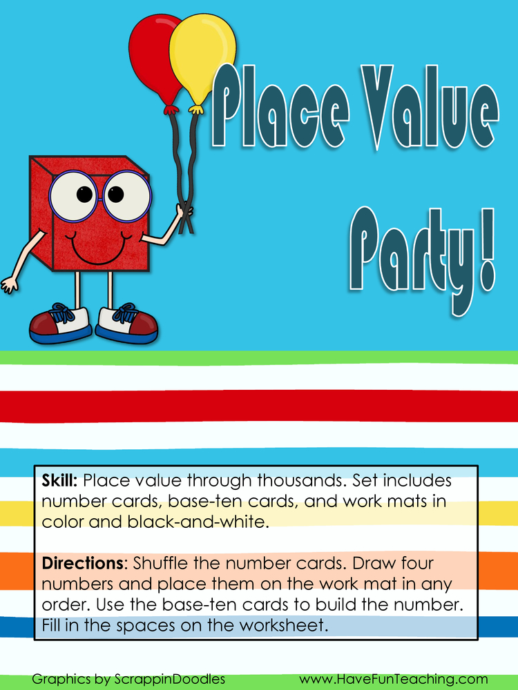 Place Value Party Place Value Activity by Teach Simple