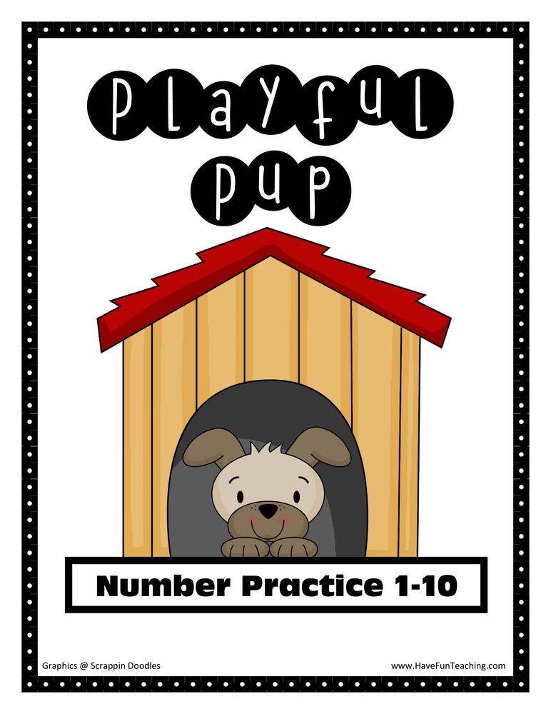 Playful Pup Number Matching Activity by Teach Simple