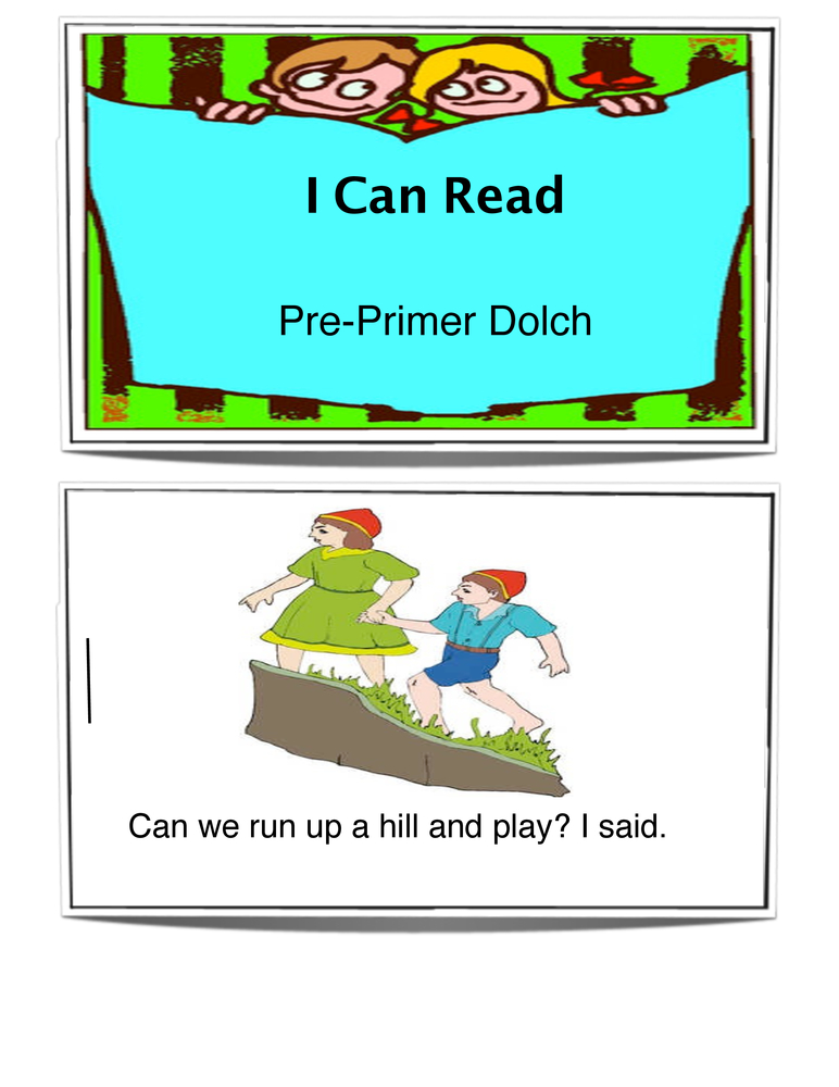 Pre-Primer Sight Words Book by Teach Simple