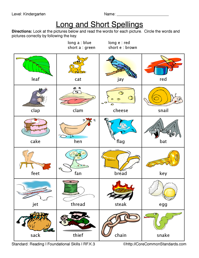 RF.K.3 Common Core Worksheet by Teach Simple