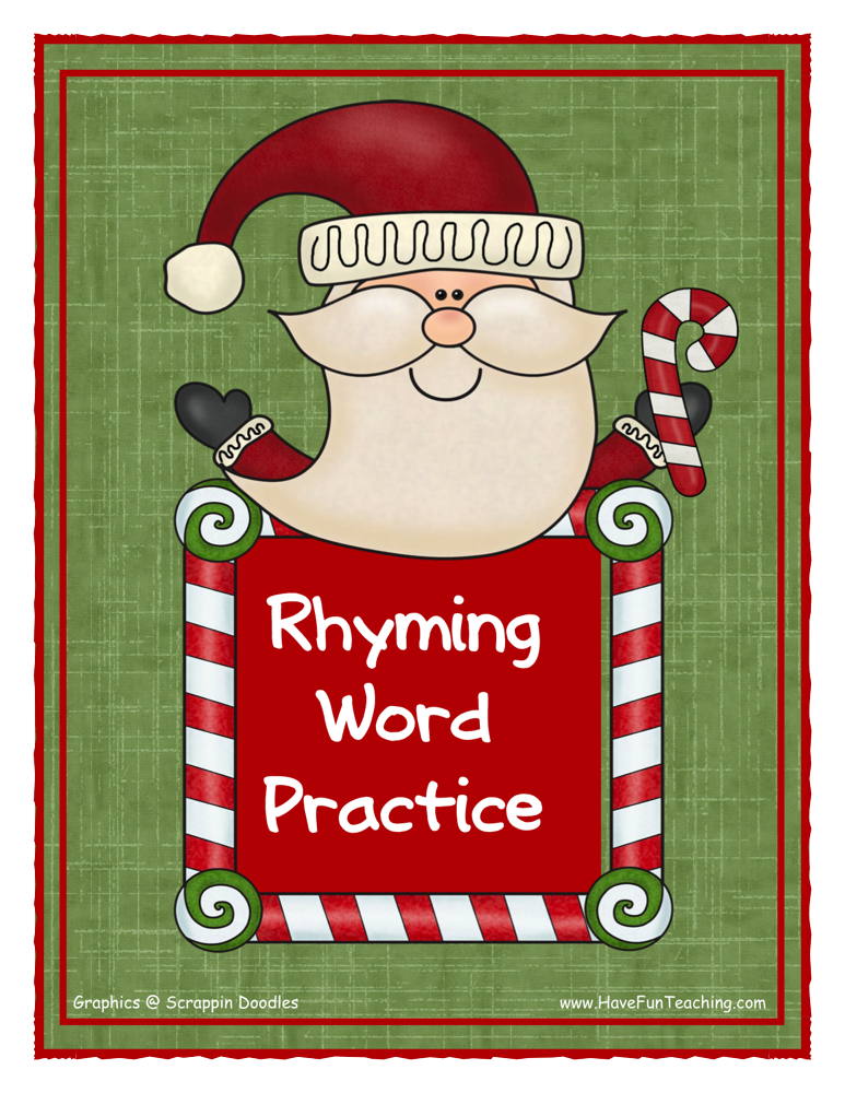 Rhyming Words Christmas Activity by Teach Simple
