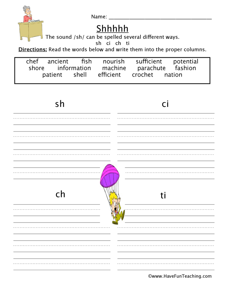 SH CI CH TI Worksheet By Teach Simple SH CI CH TI Worksheet By Teach Simple