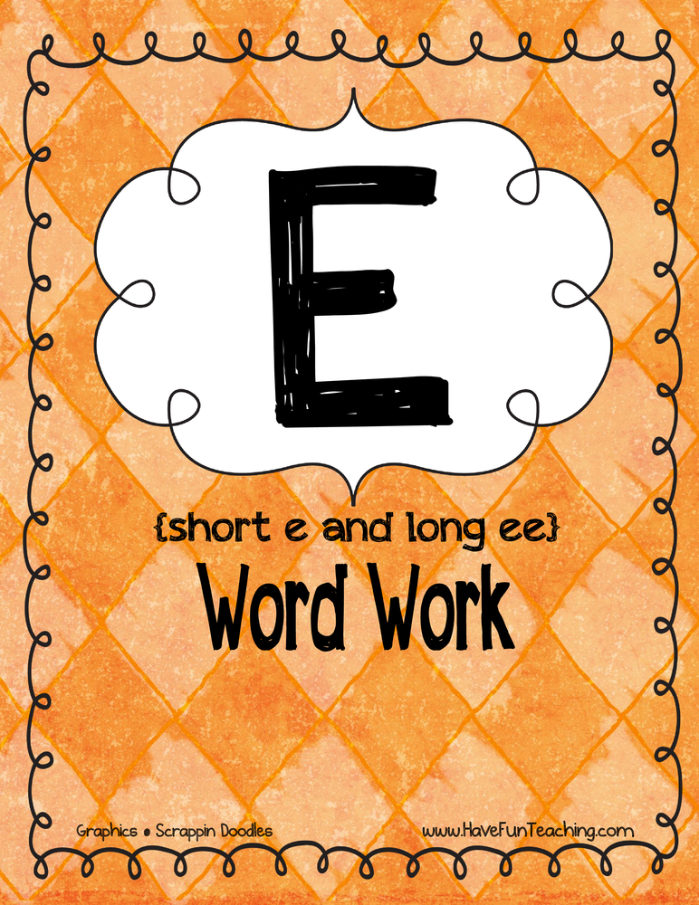 Short and Long Vowel E Activity by Teach Simple