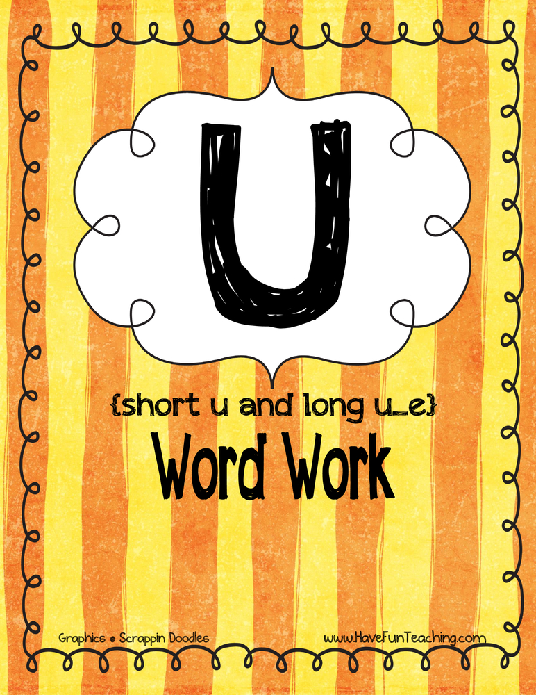 Short and Long Vowel U Activity by Teach Simple