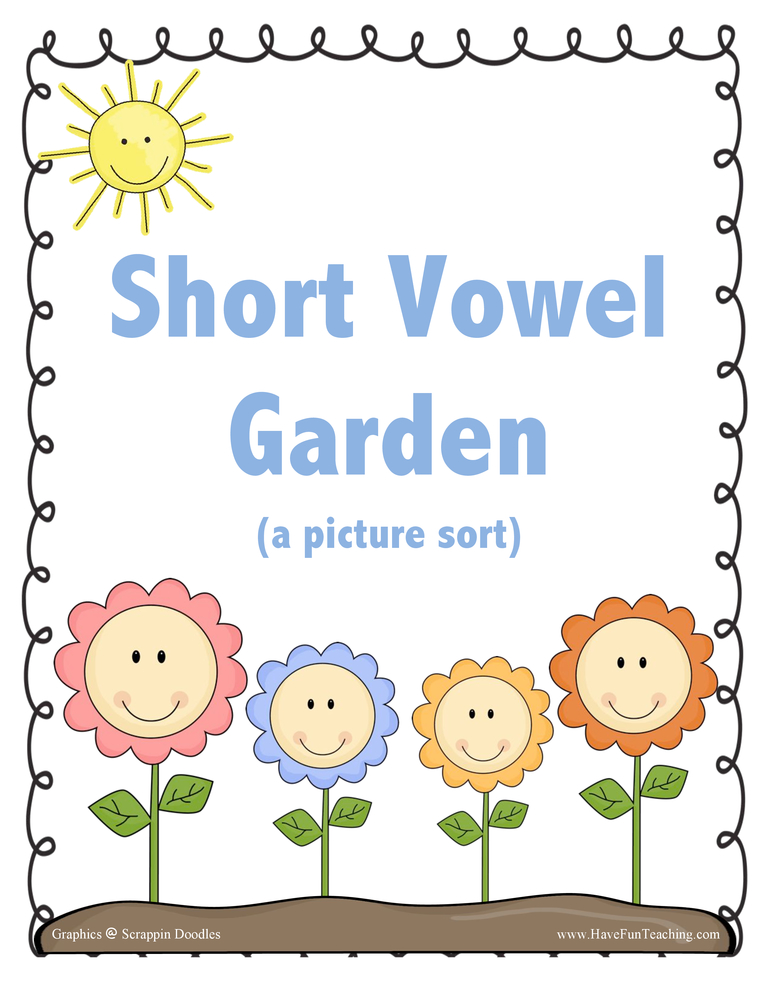 Short Vowel Garden Activity by Teach Simple