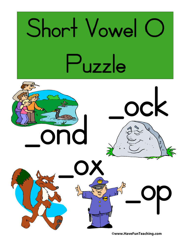 Short Vowel O Puzzle by Teach Simple