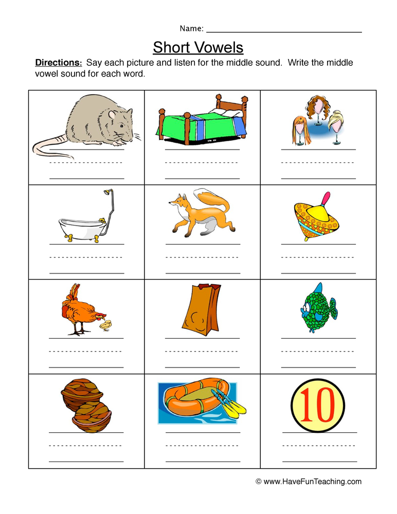 Short Vowels Writing Practice Worksheet By Teach Simple