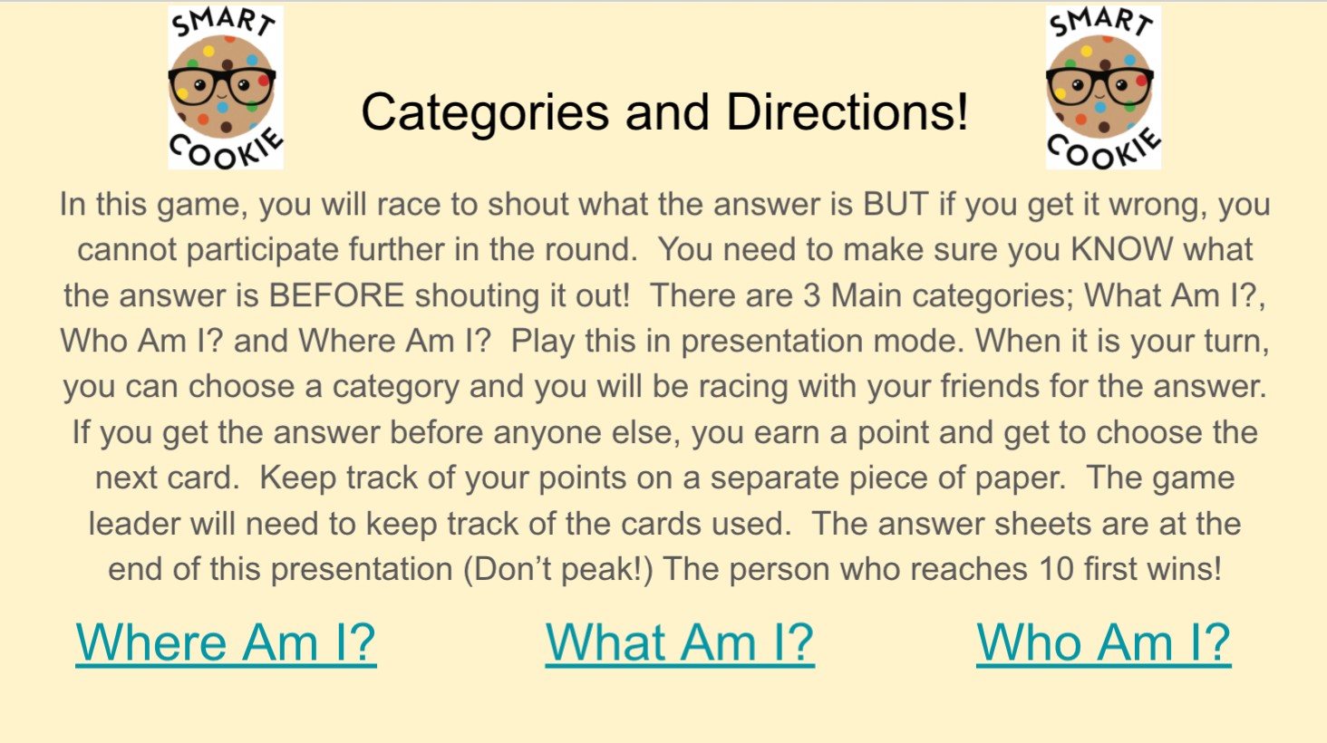 Smart Cookie Game! (A fast paced fun game!) by Teach Simple