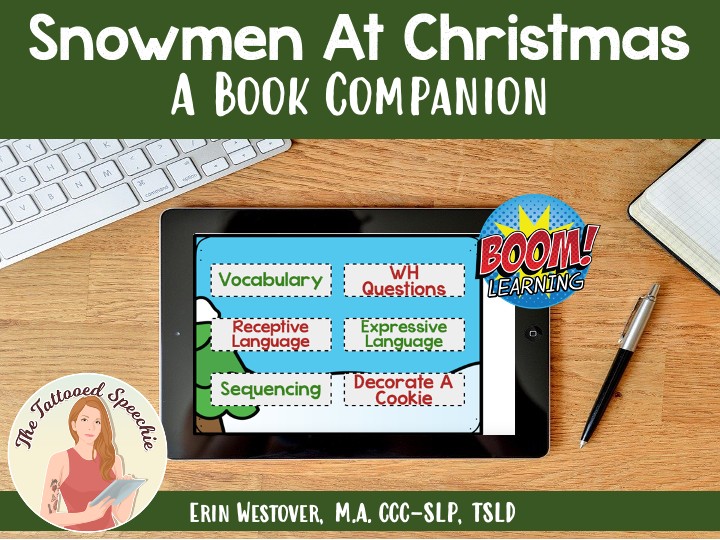 Snowmen At Christmas Book Companion - BOOM Cards by Teach Simple
