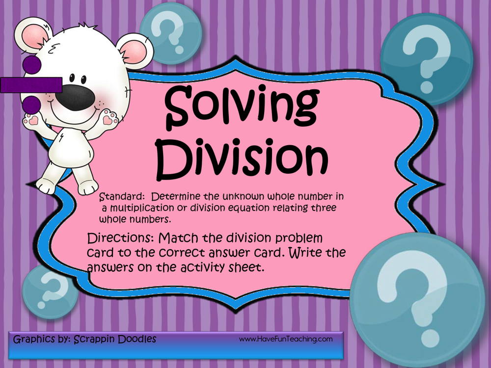 Solving Division Activity by Teach Simple