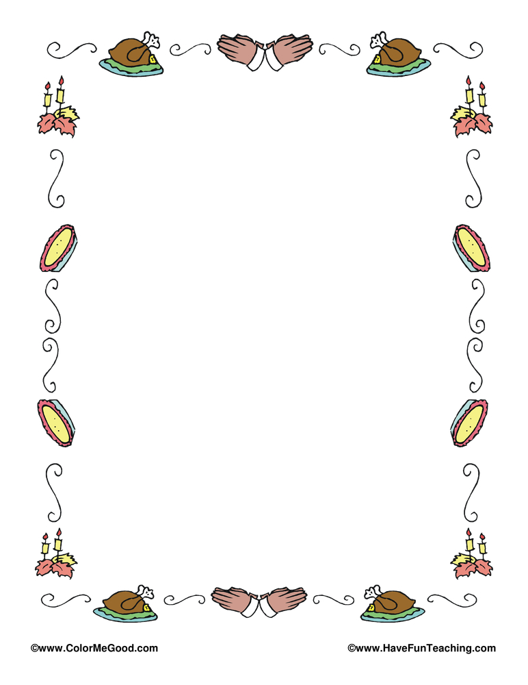 Thanksgiving Dinner Writing Paper by Teach Simple