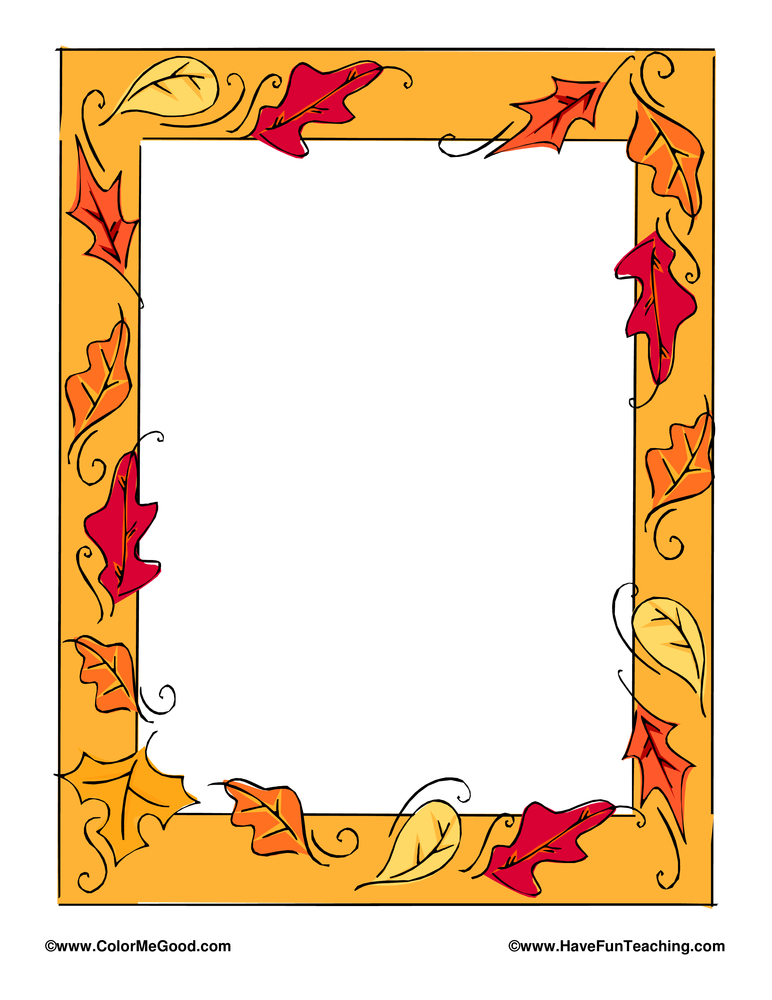 Thanksgiving Fall Leaves Writing Paper by Teach Simple
