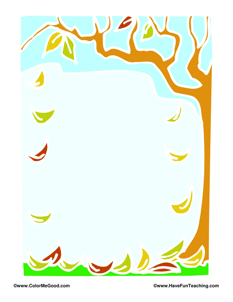 Thanksgiving Leaves Writing Paper by Teach Simple