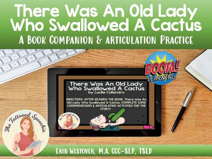 There Was An Old Lady Who Swallowed A Cactus Book Companion & Artic ...