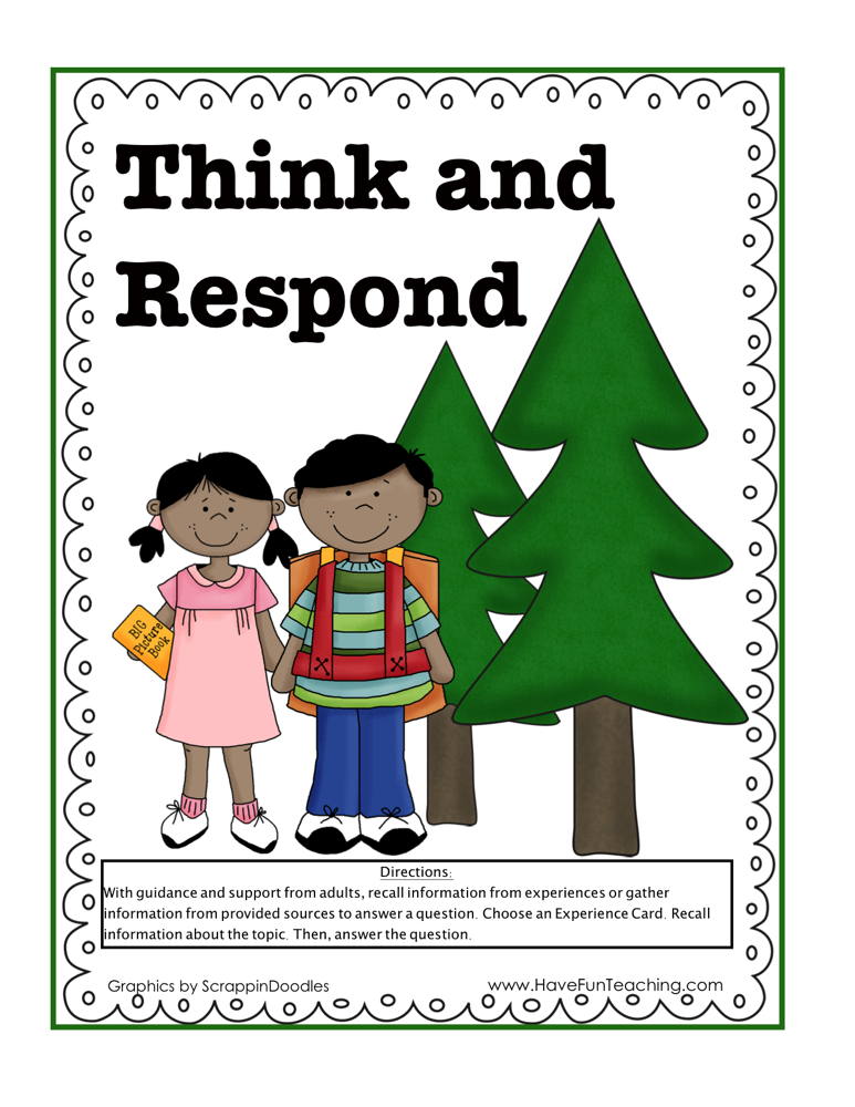 Think and Respond Activity by Teach Simple