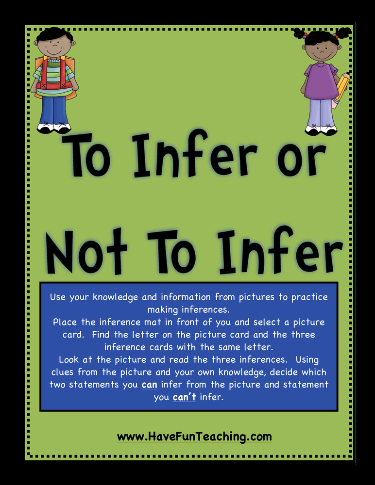 To Infer or not to Infer Inferences Activity by Teach Simple