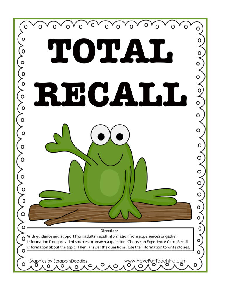 Total Recall Activity by Teach Simple