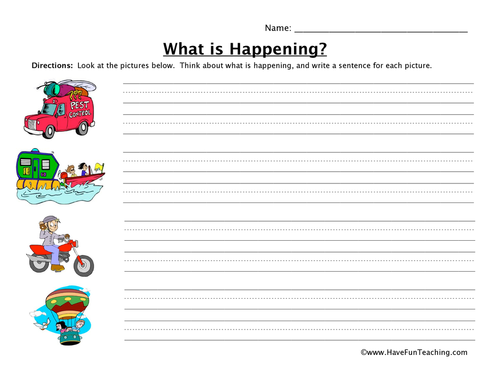 Transportation Sentence Worksheet by Teach Simple
