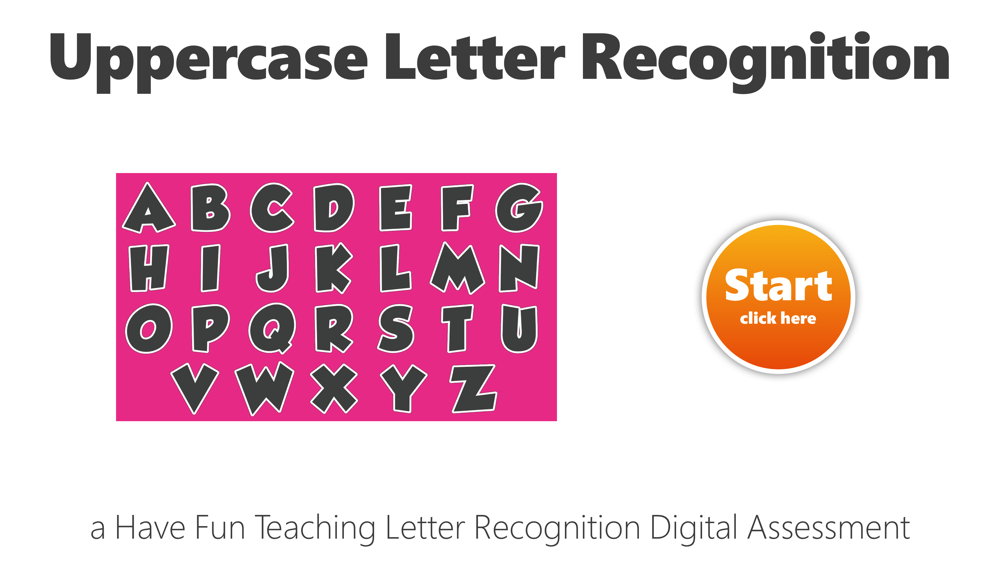 Uppercase Letter Recognition Digital Assessment by Teach Simple