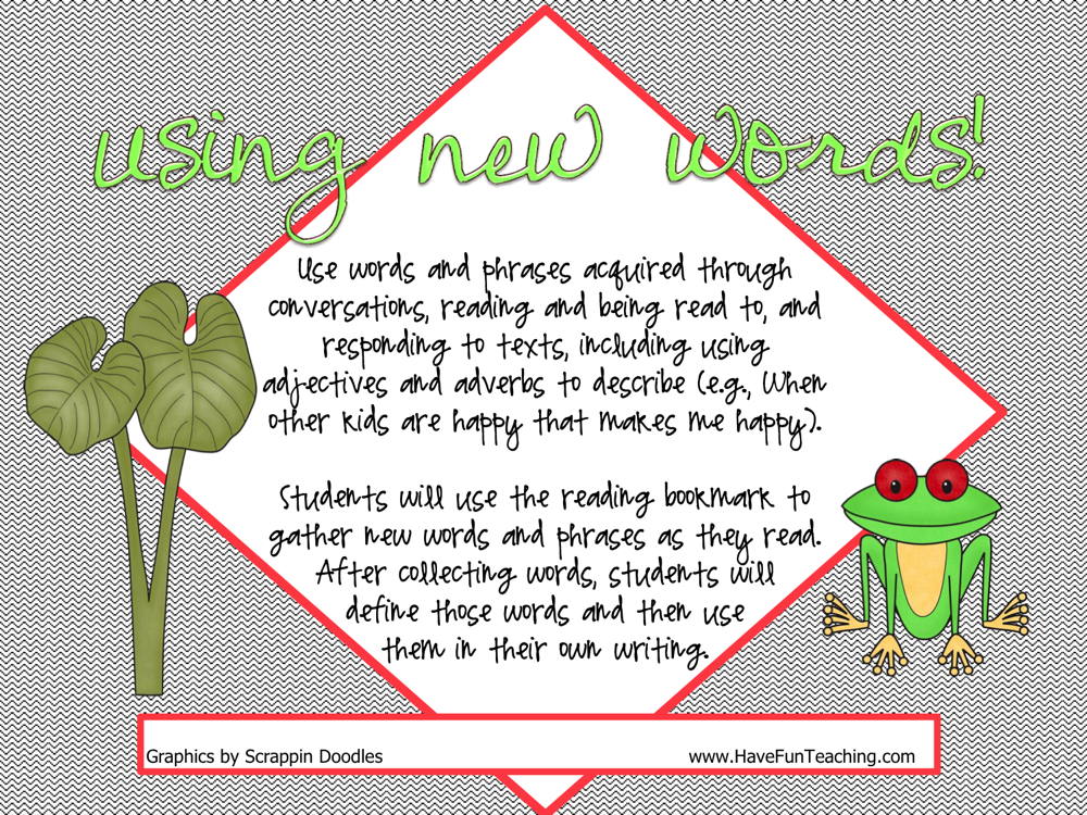 Using New Words From Books Activity by Teach Simple