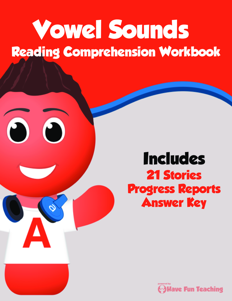Vowel Sounds Reading Comprehension Workbook Download by Teach Simple