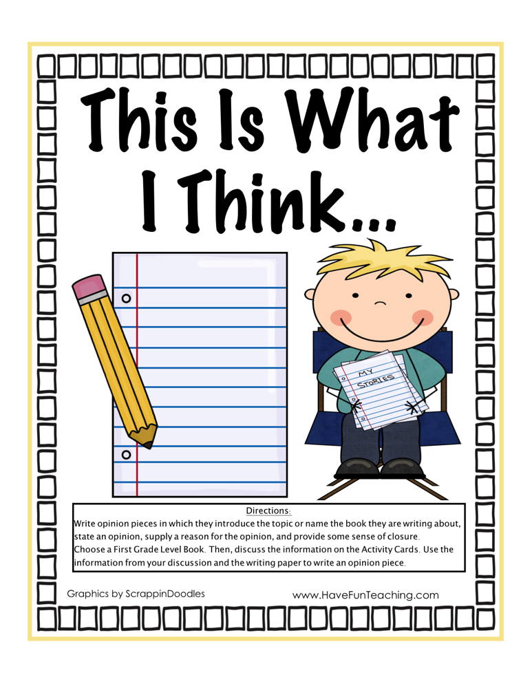 Writing About the Topic Activity by Teach Simple