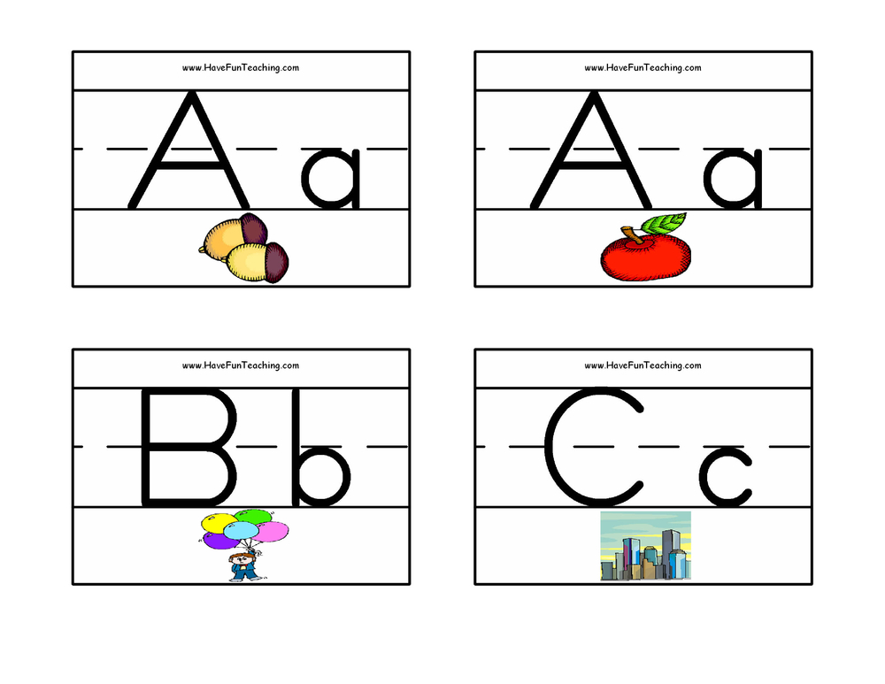 Zaner Bloser Pictures Alphabet Flash Cards by Teach Simple